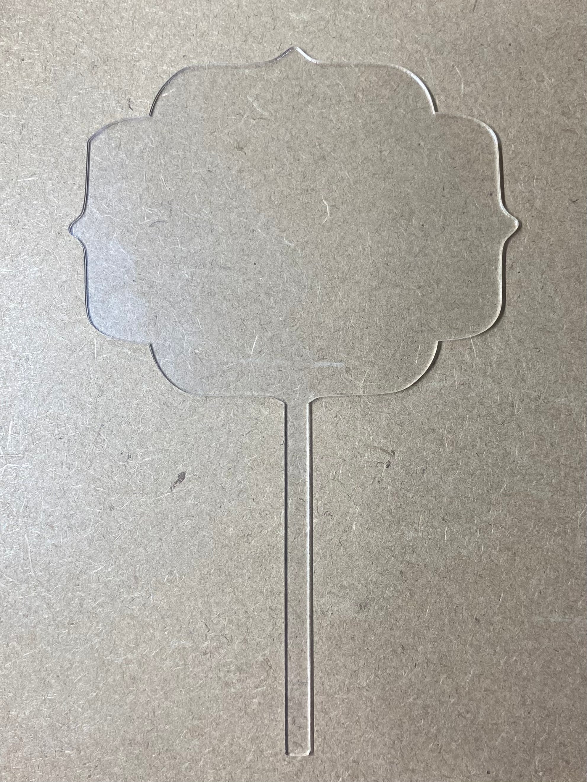 Blank Acrylic Cake Toppers
